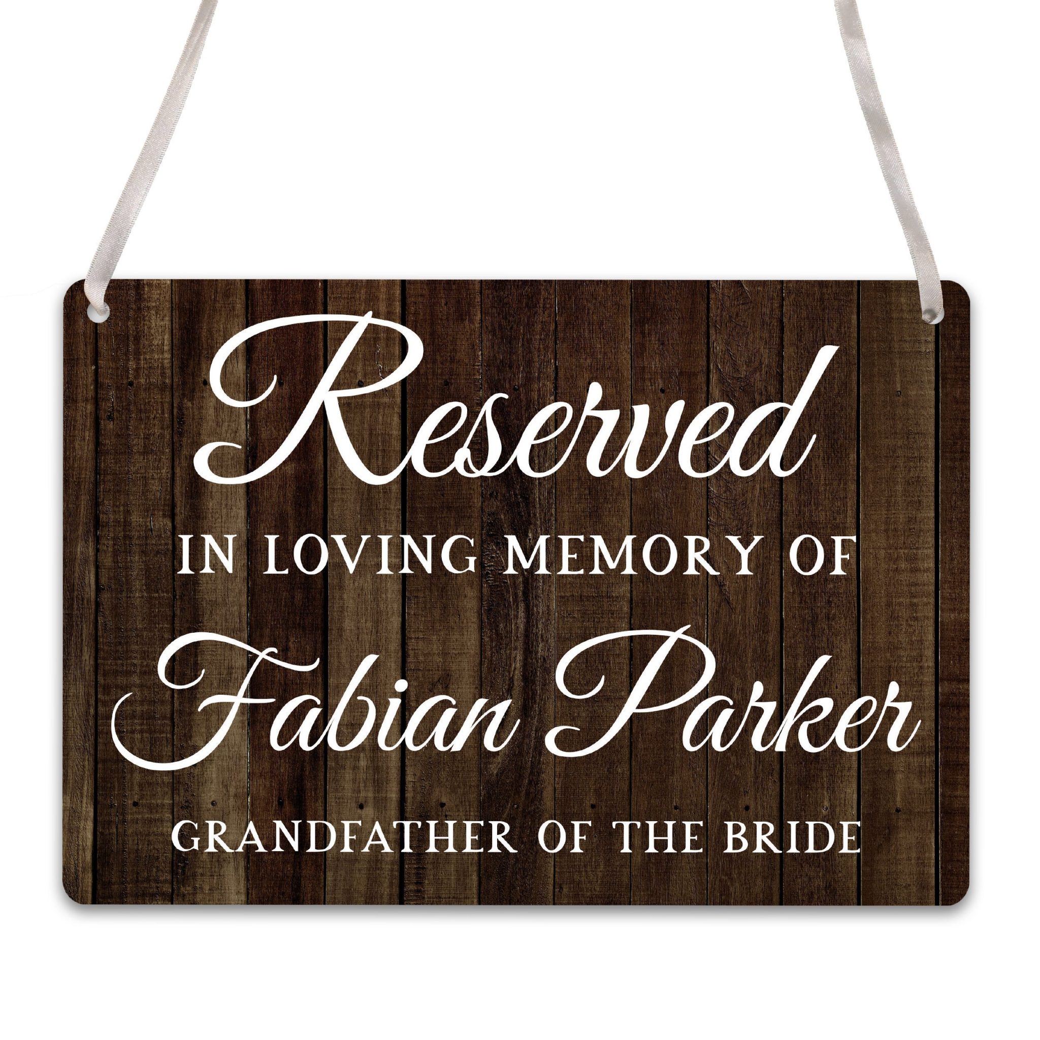 Custom Reserved Wedding Chair Sign - Custom Island Gifts