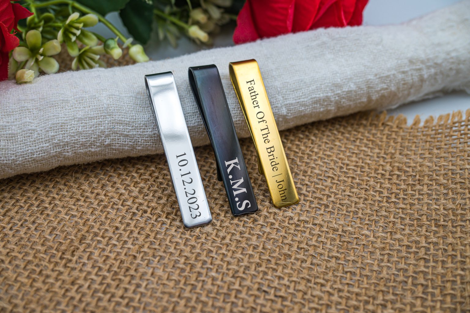 Personalised Engraved Tie Clips - Custom Island Gifts