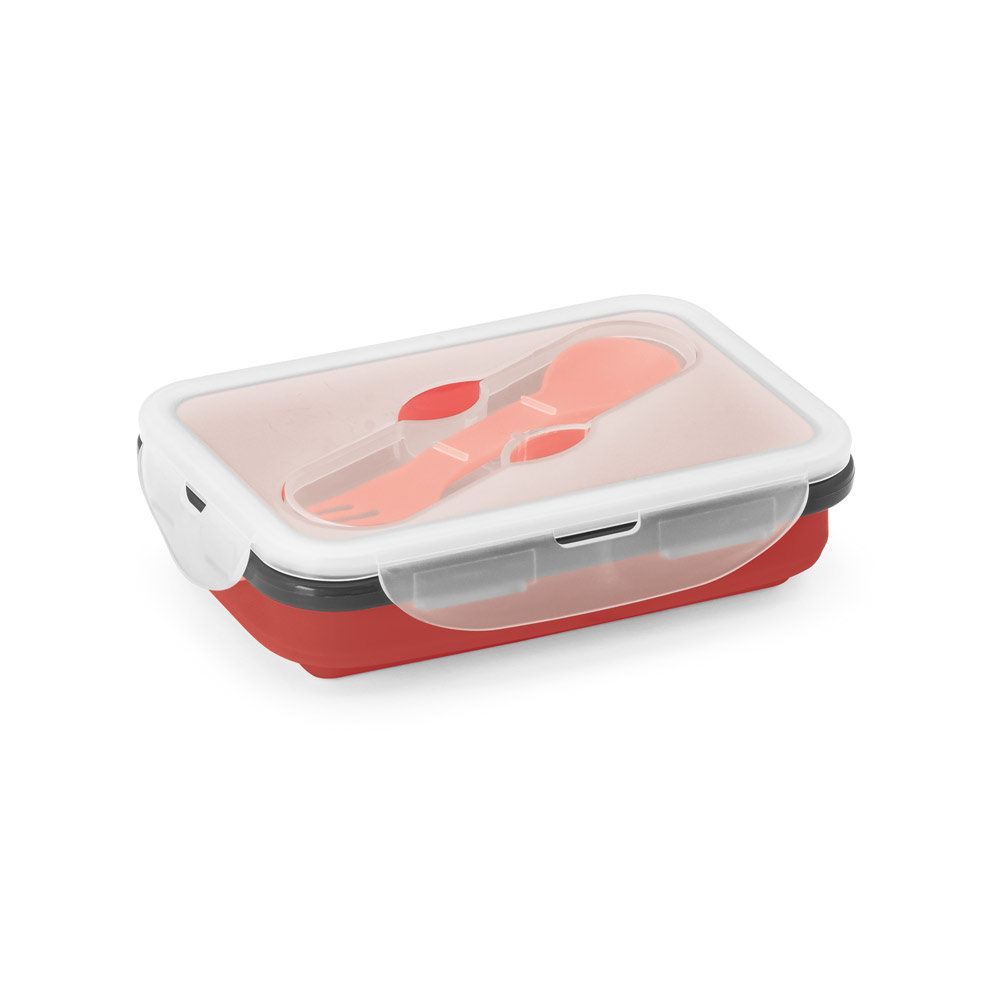 SAFFRON. Lunch Box. Retractable hermetic box in silicone and PP 640 mL ...