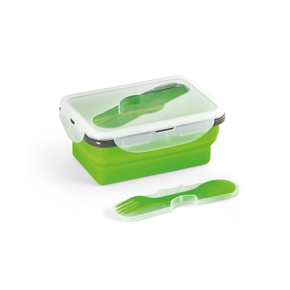 SAFFRON. Lunch Box. Retractable hermetic box in silicone and PP 640 mL ...